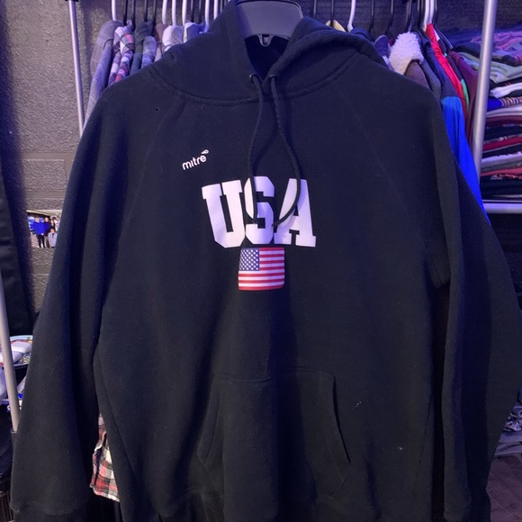 Mitre | Shirts | Black Mitre Soccer Xl Usa Hoodie | Poshmark